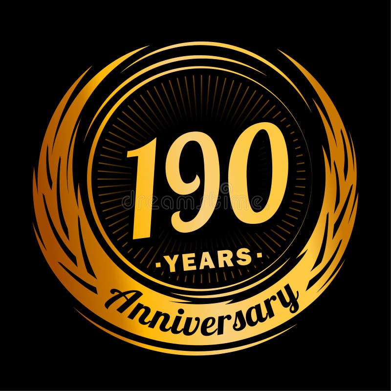 190 Year Anniversary. Elegant Anniversary Design. 190th Logo. Stock ...