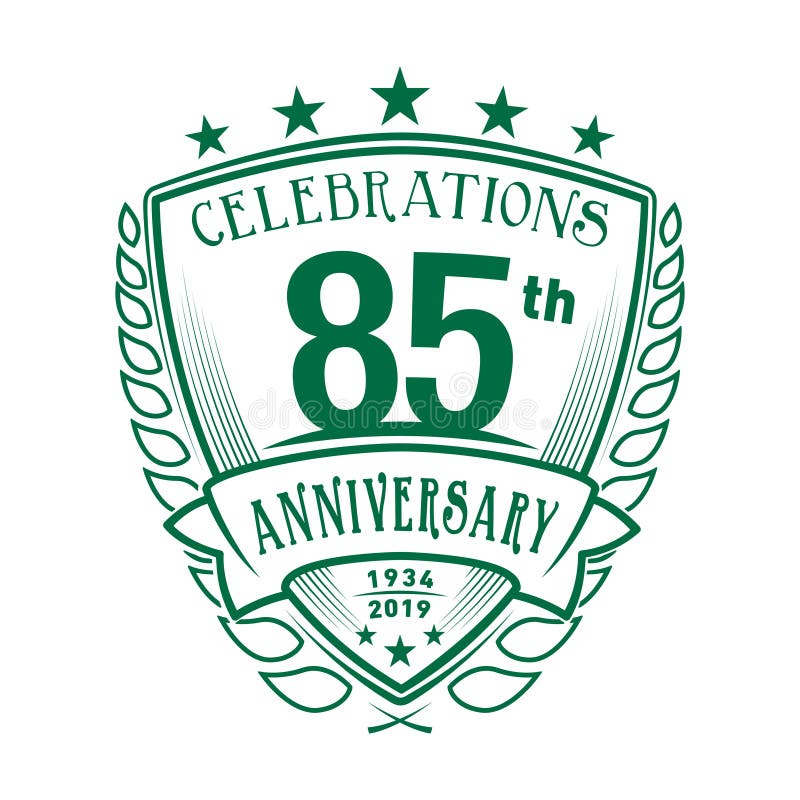 85th Shield Anniversary Logo. 85th Vector and Illustration. Stock ...