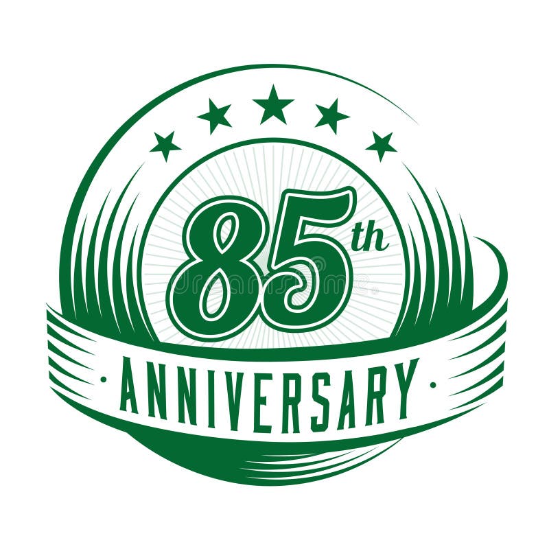 85 Years Anniversary Design Template. 85th Anniversary Celebrating Logo ...