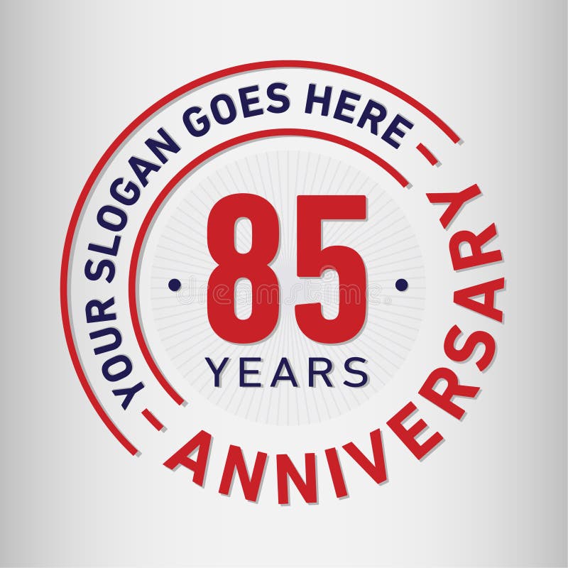 85 Years Anniversary Celebration Design Template. Anniversary Vector ...