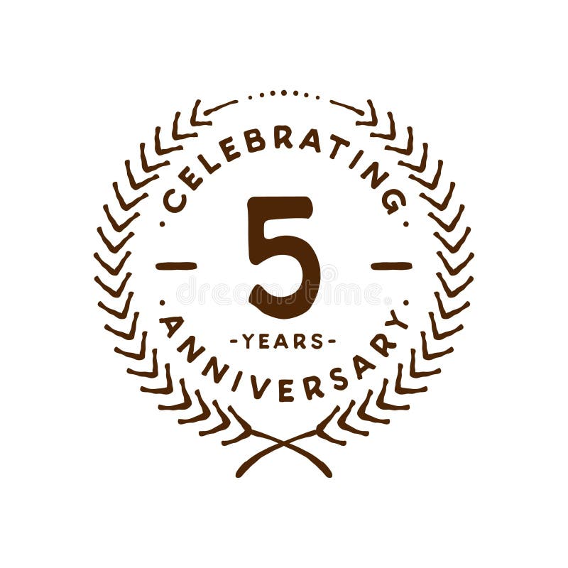 5 Years Design Template. 5th Vector and Illustration Stock Vector ...