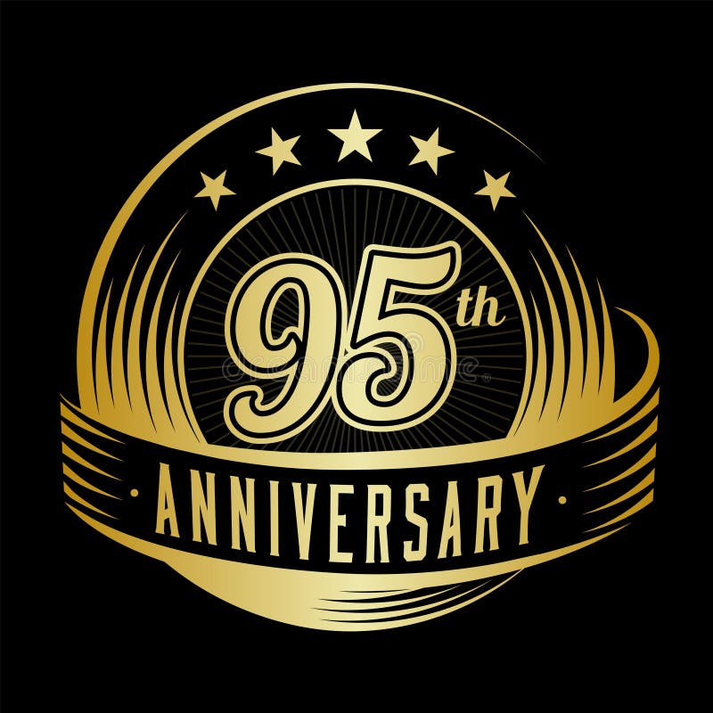 95 Years Anniversary Design Template. 95th Anniversary Celebrating Logo ...