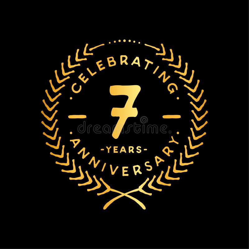 7 Years Design Template. 7th Vector And Illustration Stock Vector ...