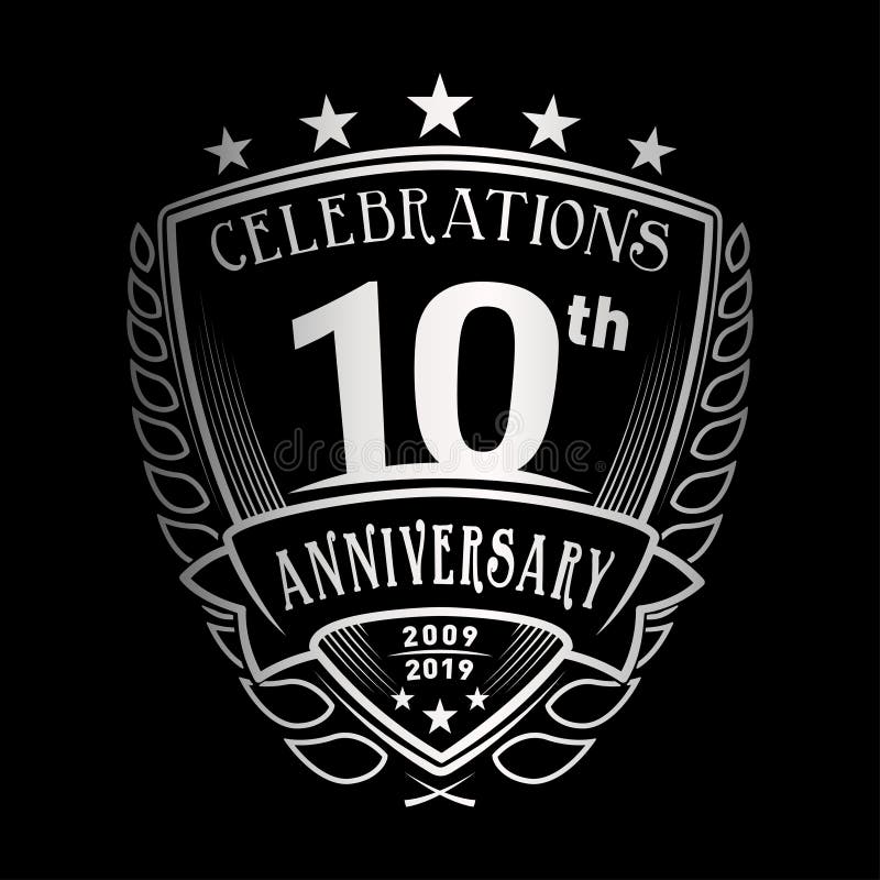 10th Shield Anniversary Logo. 10th Vector and Illustration. Stock ...
