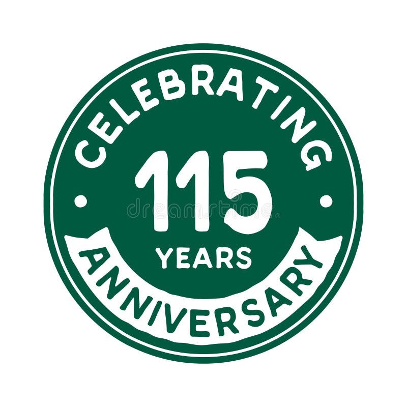 115 Years Celebrating Anniversary Design Template. 115th Anniversary ...