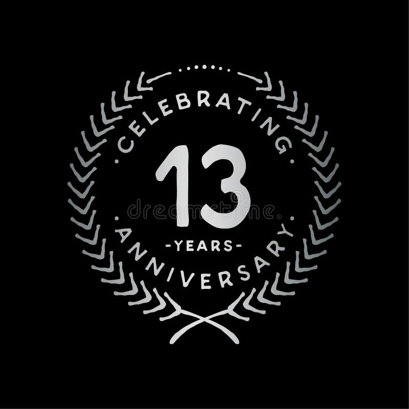 13 Years Design Template. 13th Vector and Illustration Stock Vector ...
