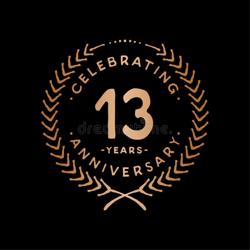 13 Years Design Template. 13th Vector and Illustration Stock Vector ...