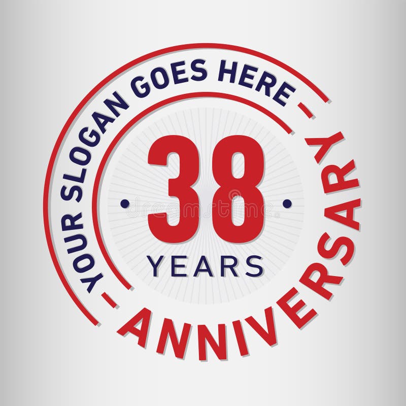 38 Years Anniversary Celebration Design Template. Anniversary Vector ...