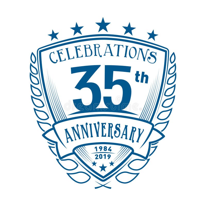 35th Shield Anniversary Logo. 35th Vector and Illustration. Stock ...