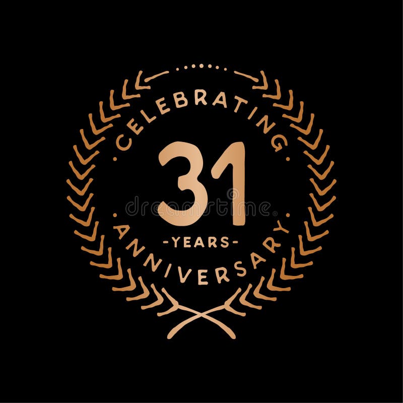 31 Years Design Template. 31st Vector and Illustration Stock Vector ...