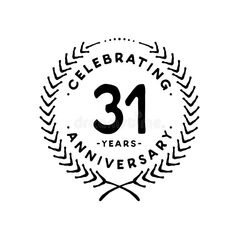 31 Years Design Template. 31st Vector And Illustration Stock Vector ...