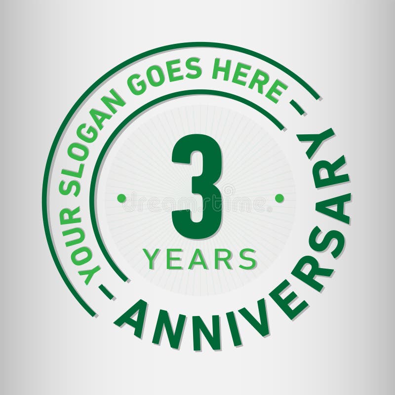 3 Years Anniversary Celebration Design Template. Anniversary Vector and ...