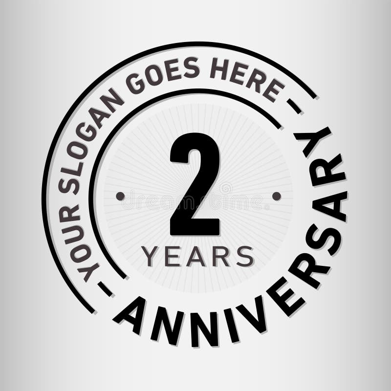 2 Years Anniversary Celebration Design Template. Anniversary Vector and ...
