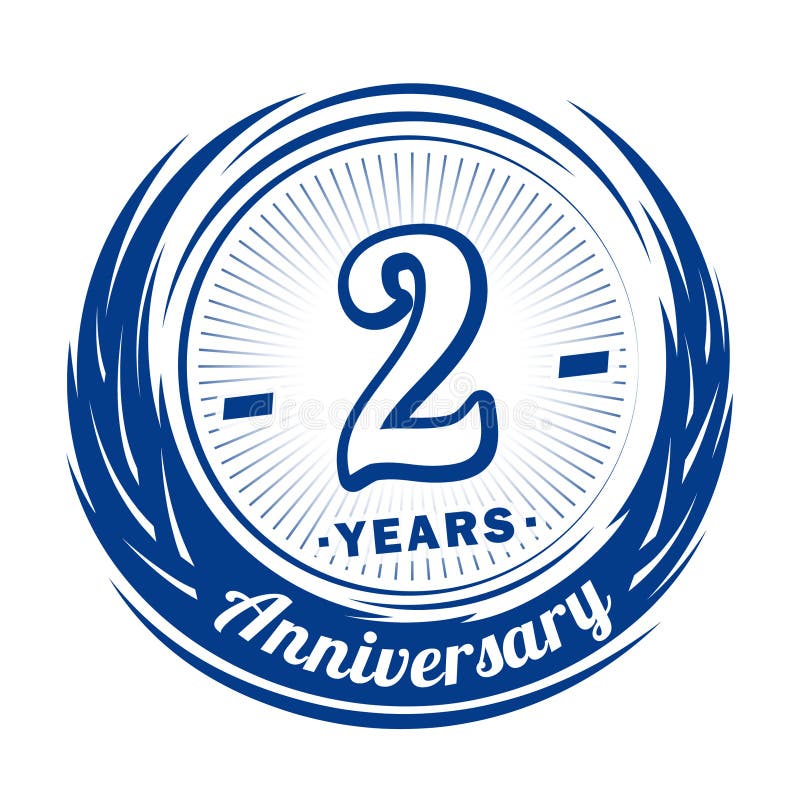 2 Years Anniversary. Elegant Anniversary Design. 2nd Logo. Stock Vector ...