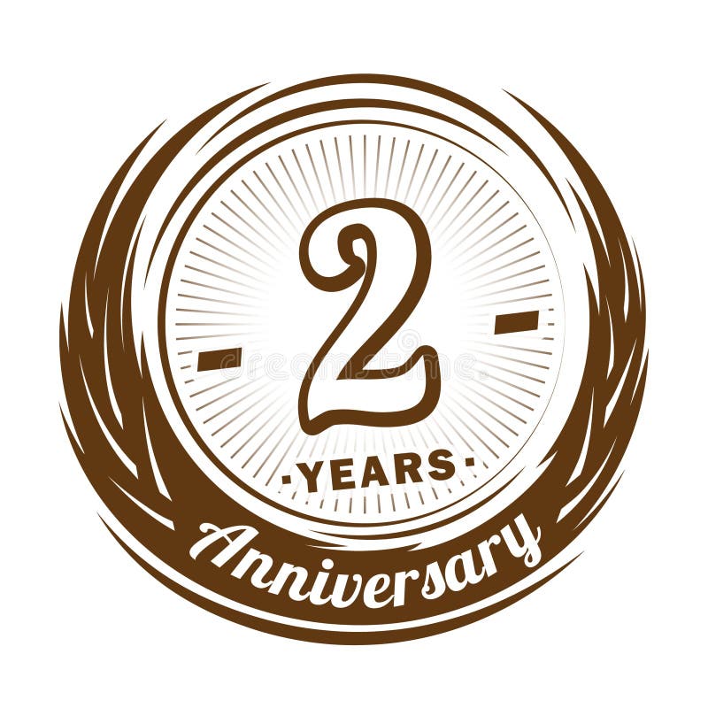 2 Years Anniversary. Elegant Anniversary Design. 2nd Logo. Stock Vector ...
