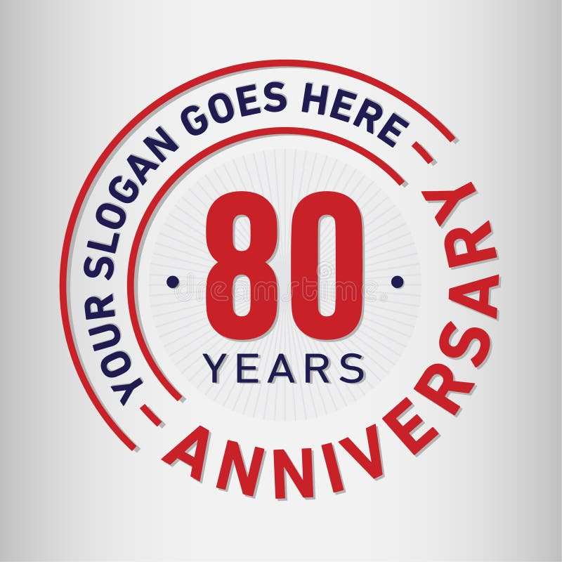 80 Years Anniversary Celebration Design Template. Anniversary Vector ...