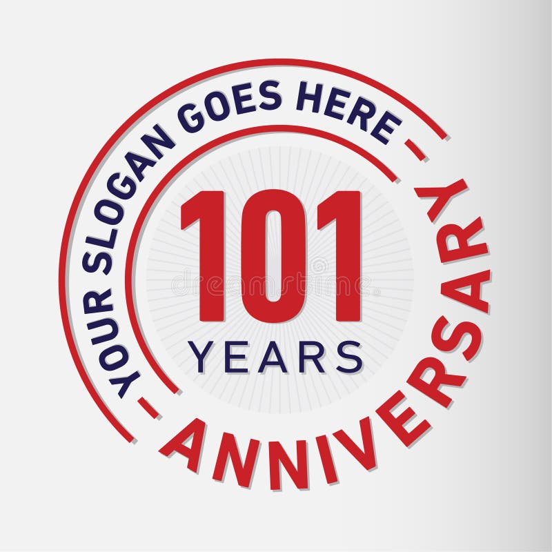 101 Years Anniversary Celebration Design Template. Anniversary Vector ...