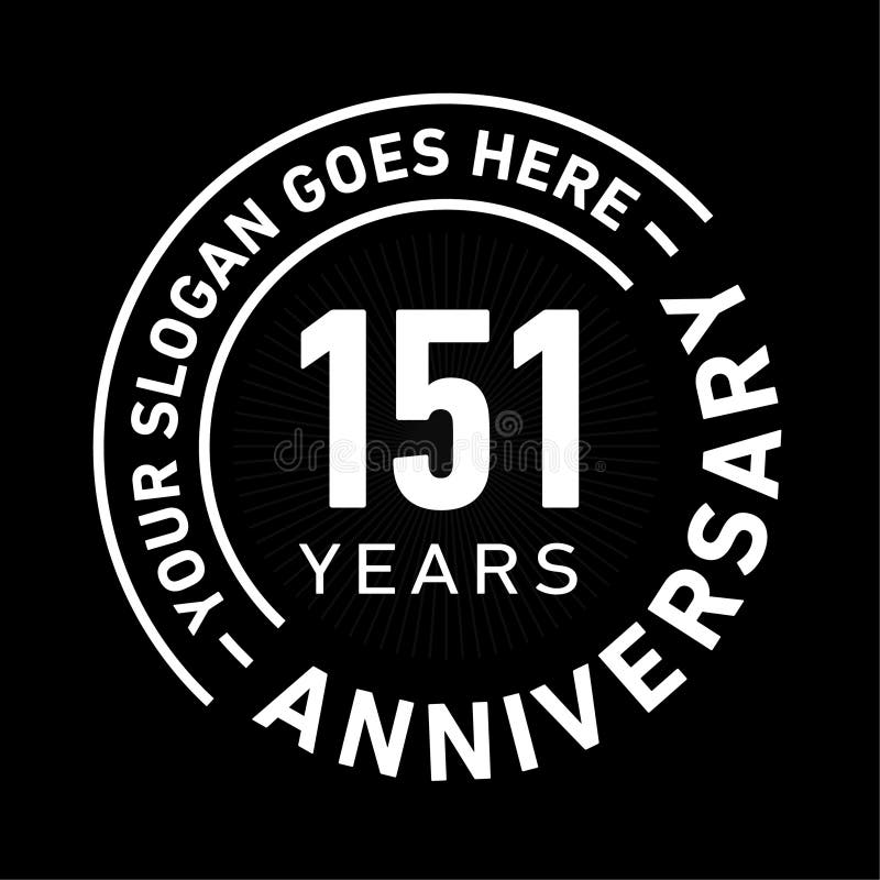 151 Years Anniversary Celebration Design Template. Anniversary Vector ...