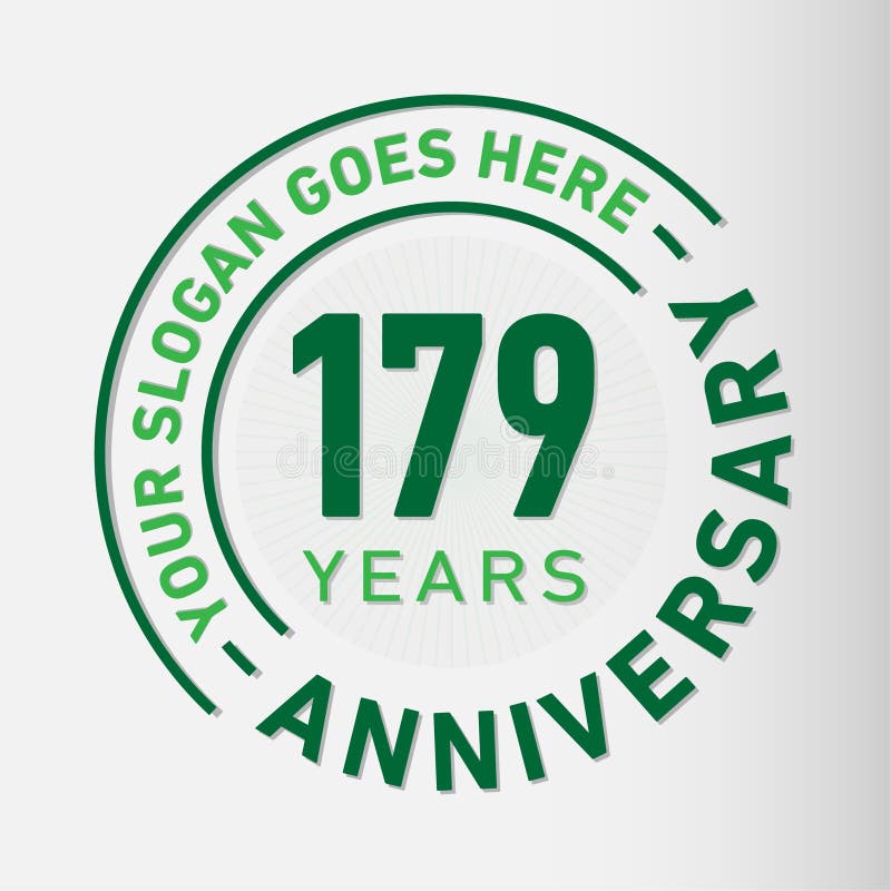 179 Years Anniversary Celebration Design Template. Anniversary Vector ...
