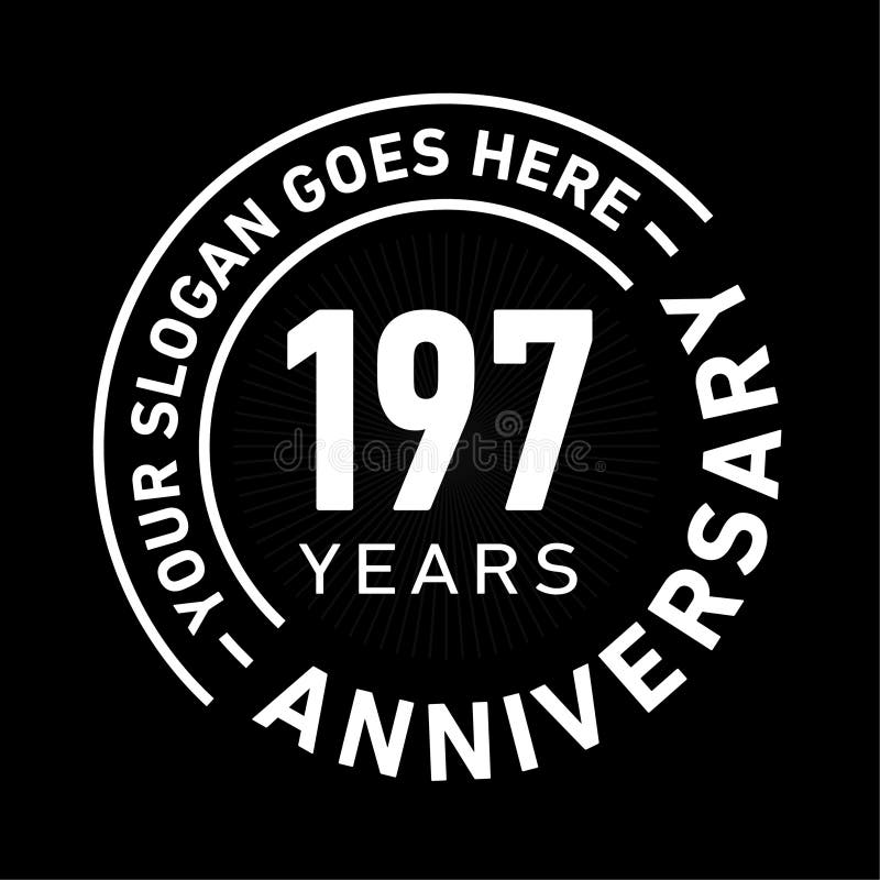 197 Years Anniversary Celebration Design Template. Anniversary Vector ...
