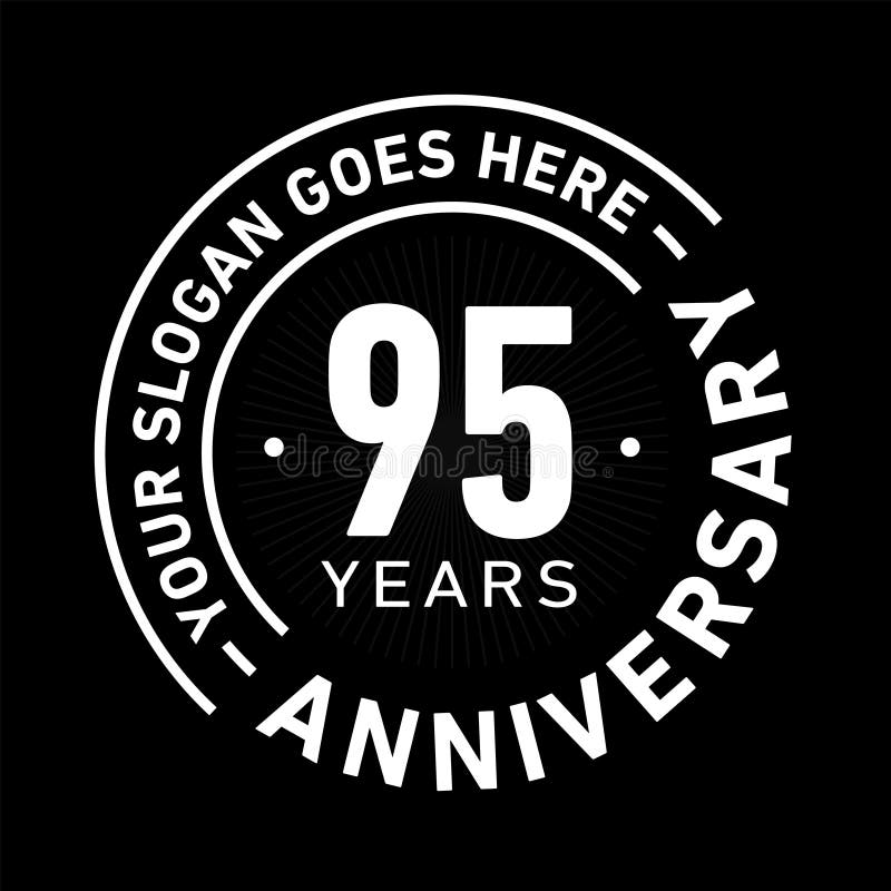 95 Years Anniversary Celebration Design Template. Anniversary Vector ...
