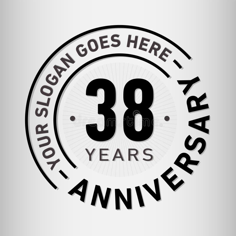 38 Years Anniversary Celebration Design Template. Anniversary Vector ...