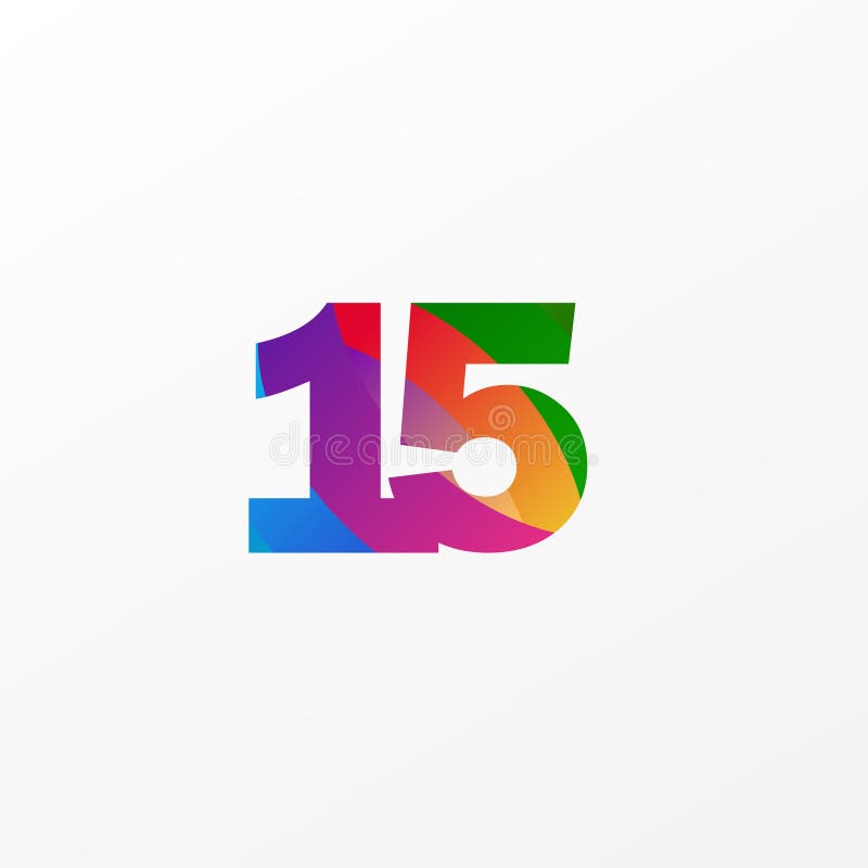 15 Years Anniversary Celebration Elegant Color Vector Template Design ...