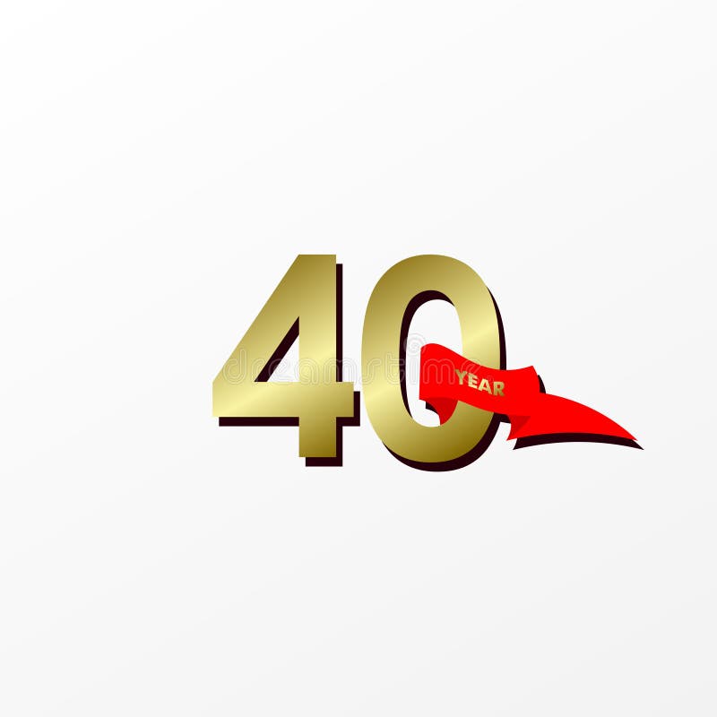 Red 40 Years Anniversary Stock Illustrations – 453 Red 40 Years ...