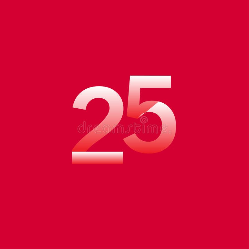 25 Years Anniversary Celebration Gradient Vector Template Design ...