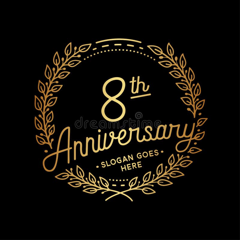 8 Years Anniversary Celebration with Laurel Wreath. 8th Anniversary ...