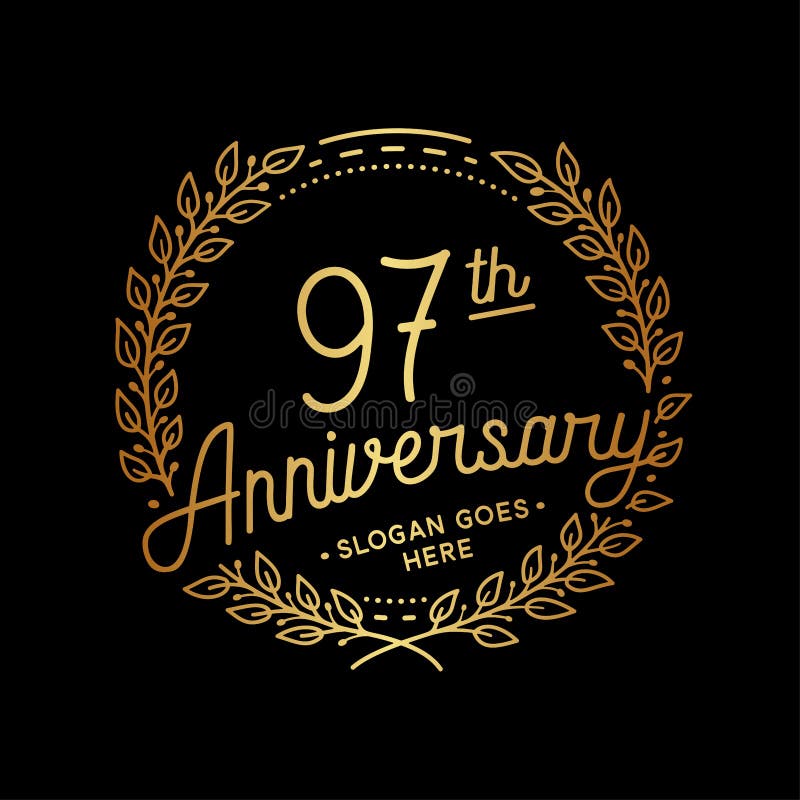 97 Years Anniversary Celebration with Laurel Wreath. 97th Anniversary ...