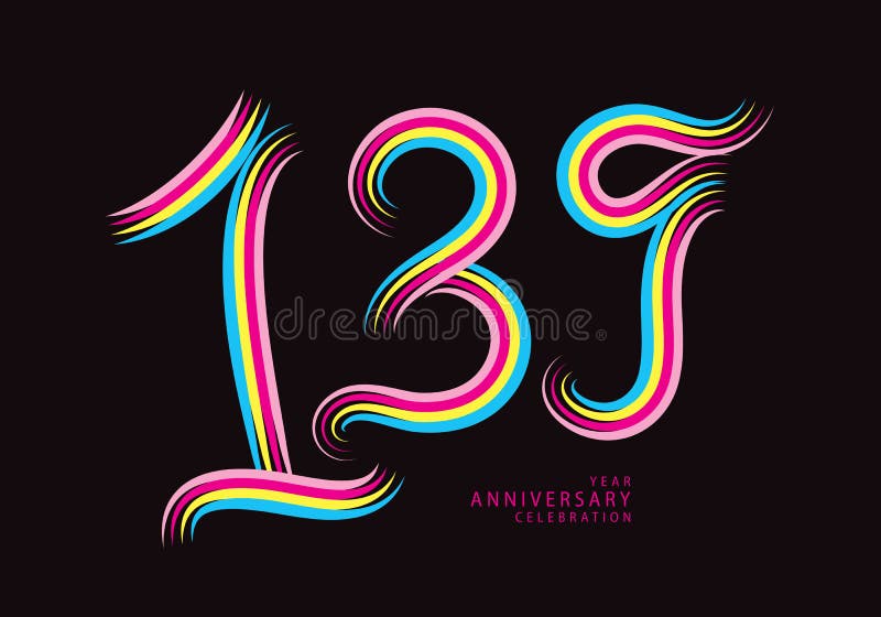 139 Years Anniversary Celebration Logotype Colorful Line Vector, 139th ... 139 Years Anniversary Celebration Logotype Colorful Line Vector, 139th ...
