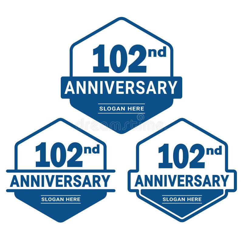 102 Years Anniversary Celebration Logotype. 102nd Anniversary Logo ...
