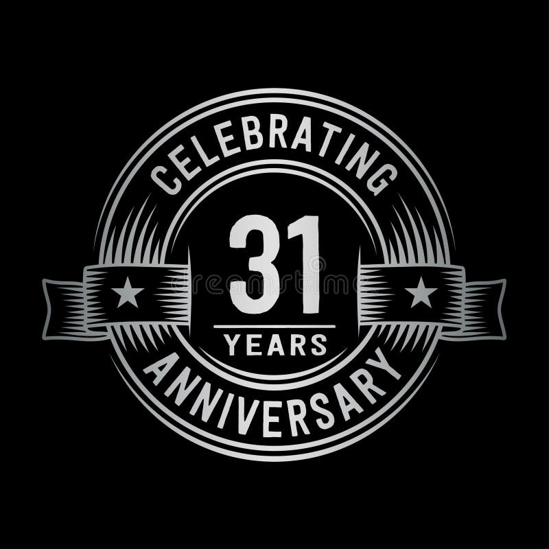 31 Years Anniversary Celebration Logotype. 31st Years Logo. Vector and ...