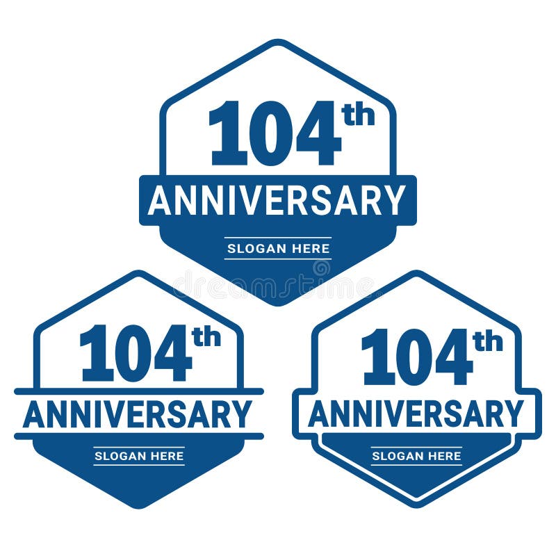 104 Years Anniversary Celebration Logotype. 104th Anniversary Logo ...