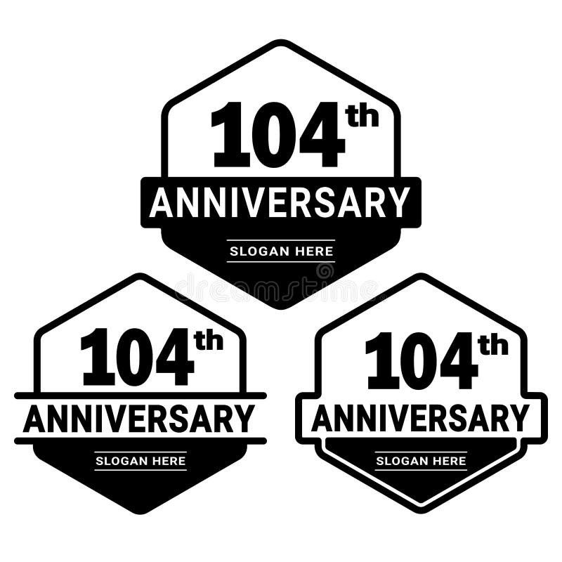 104 Years Anniversary Celebration Logotype. 104th Anniversary Logo ...