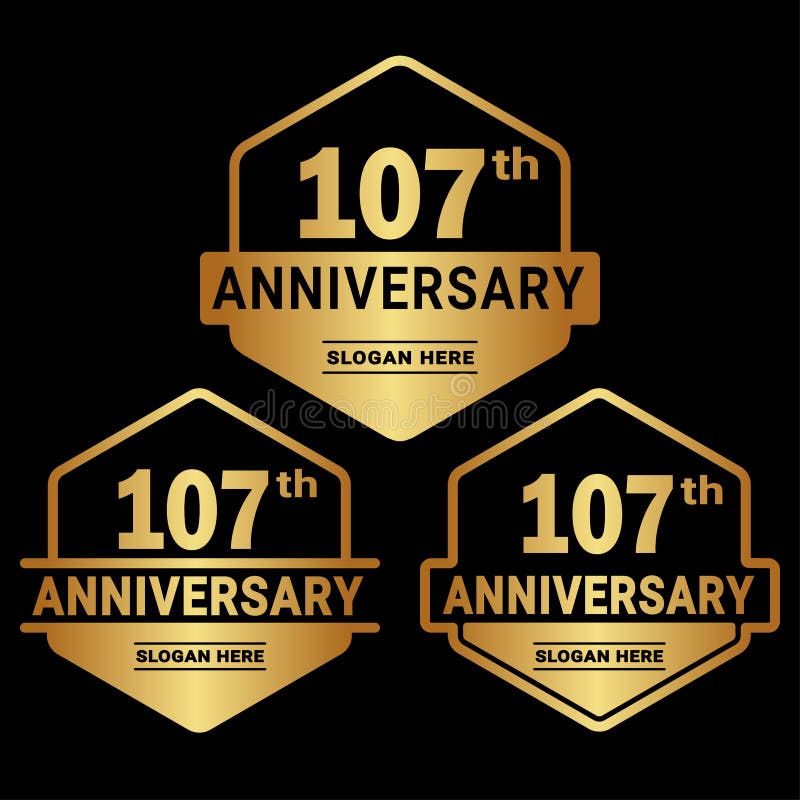 107 Years Anniversary Celebration Logotype. 107th Anniversary Logo ...