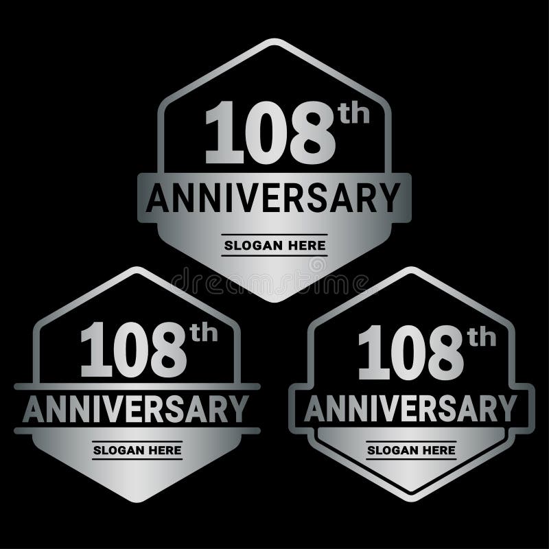 108 Years Anniversary Celebration Logotype. 108th Anniversary Logo ...