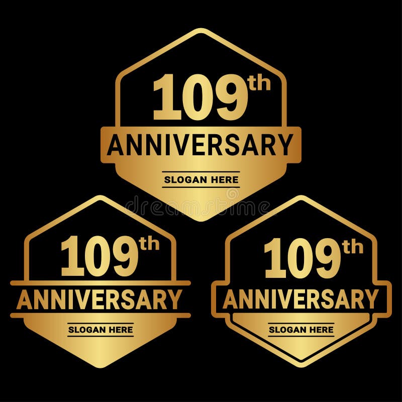 109 Years Anniversary Celebration Logotype. 109th Anniversary Logo ...