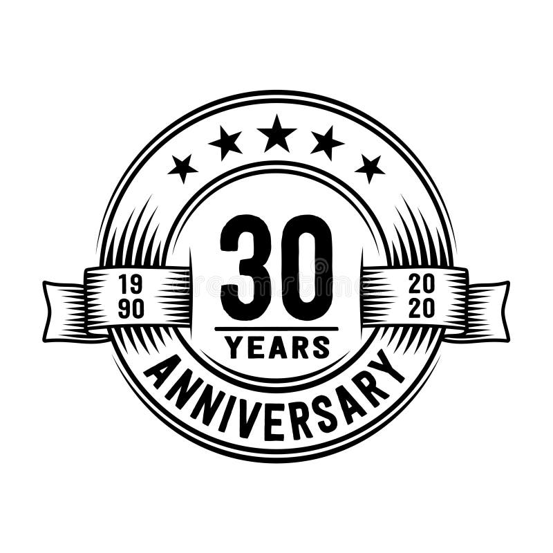 30 Years Anniversary Celebration Logotype. 30th Years Logo. Vector and ...