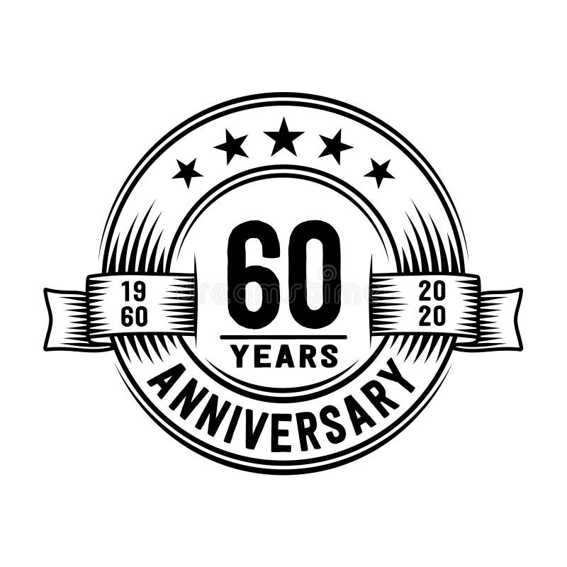 60 Years Anniversary Celebration Logotype. 60th Years Logo. Vector and ...