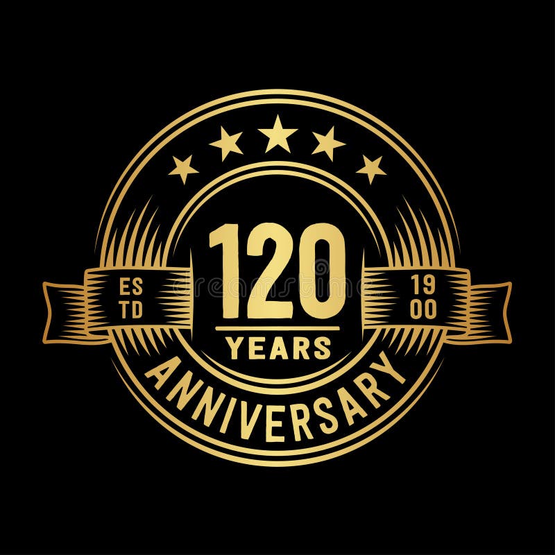 120 Years Anniversary Celebration Logotype. 120th Years Logo. Vector ...
