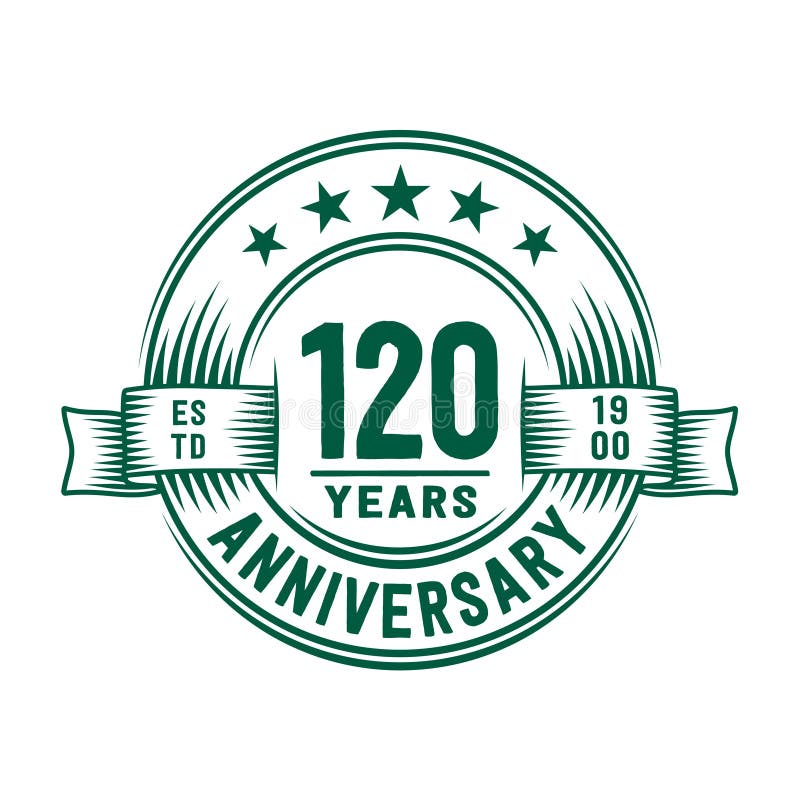 120 Years Anniversary Celebration Logotype. 120th Years Logo. Vector ...