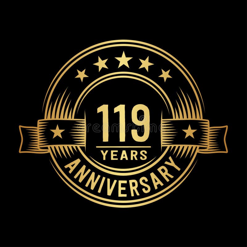 119years Anniversary Celebration Logotype. 119th Years Logo. Vector and ...
