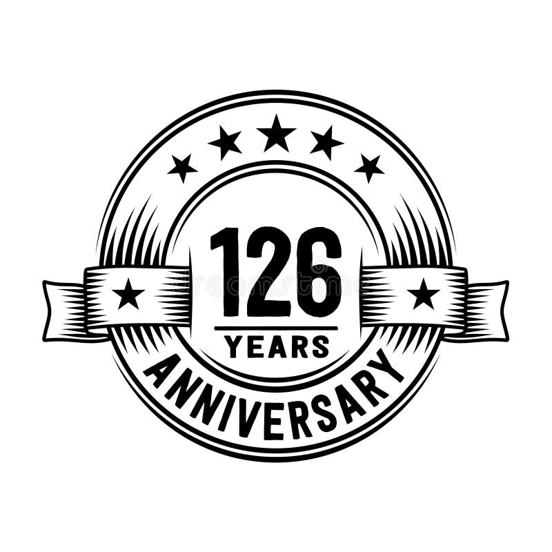 126 Years Anniversary Celebration Logotype. 126th Years Logo. Vector ...