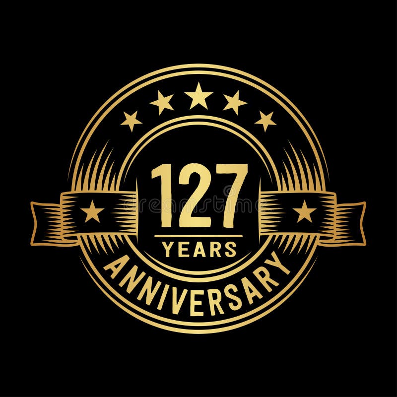 127 Years Anniversary Celebration Logotype. 127th Years Logo. Vector ...