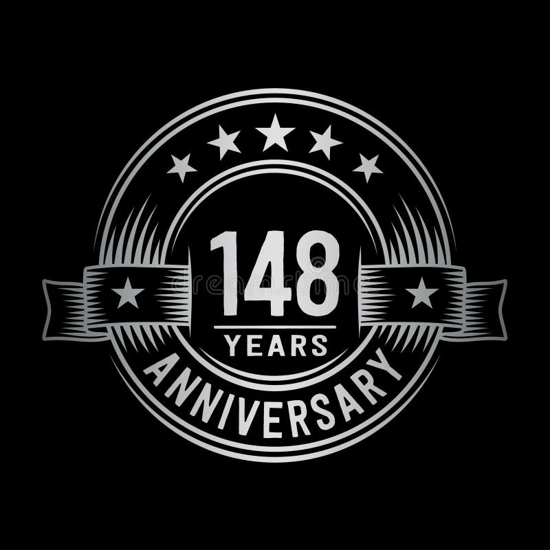148 Years Anniversary Celebration Logotype. 148th Years Logo. Vector ...