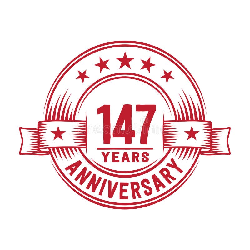 147 Years Anniversary Celebration Logotype. 147th Years Logo. Vector ...