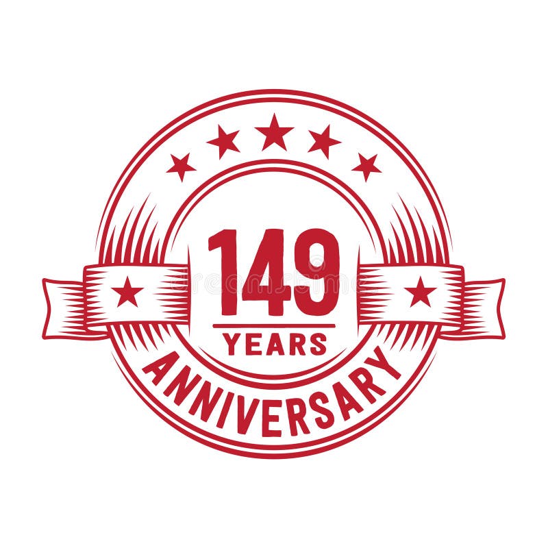 149 Years Anniversary Celebration Logotype. 149th Years Logo. Vector ...