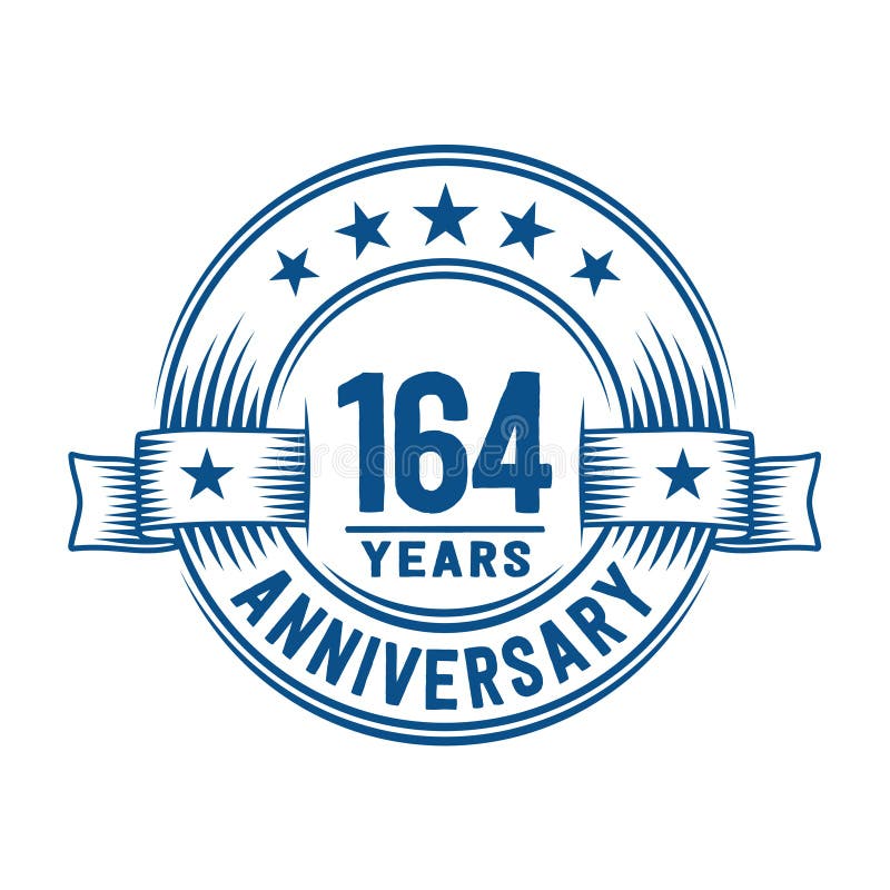 164 Years Anniversary Celebration Logotype. 164th Years Logo. Vector ...